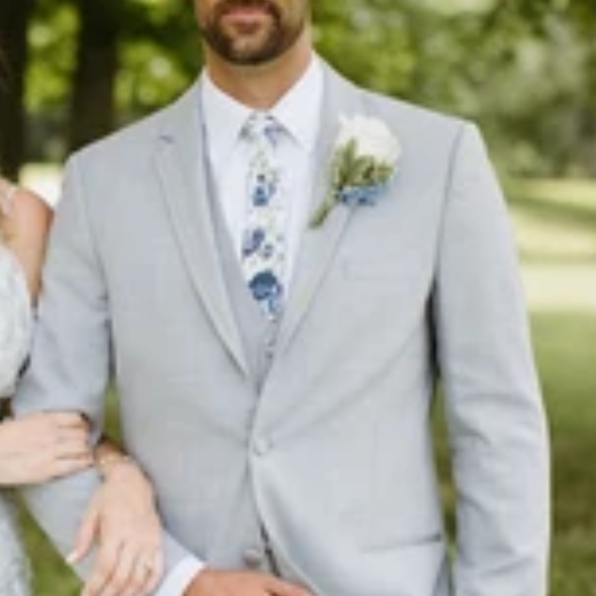 Sawyer Dusty Blue Floral Necktie – Tie Mood