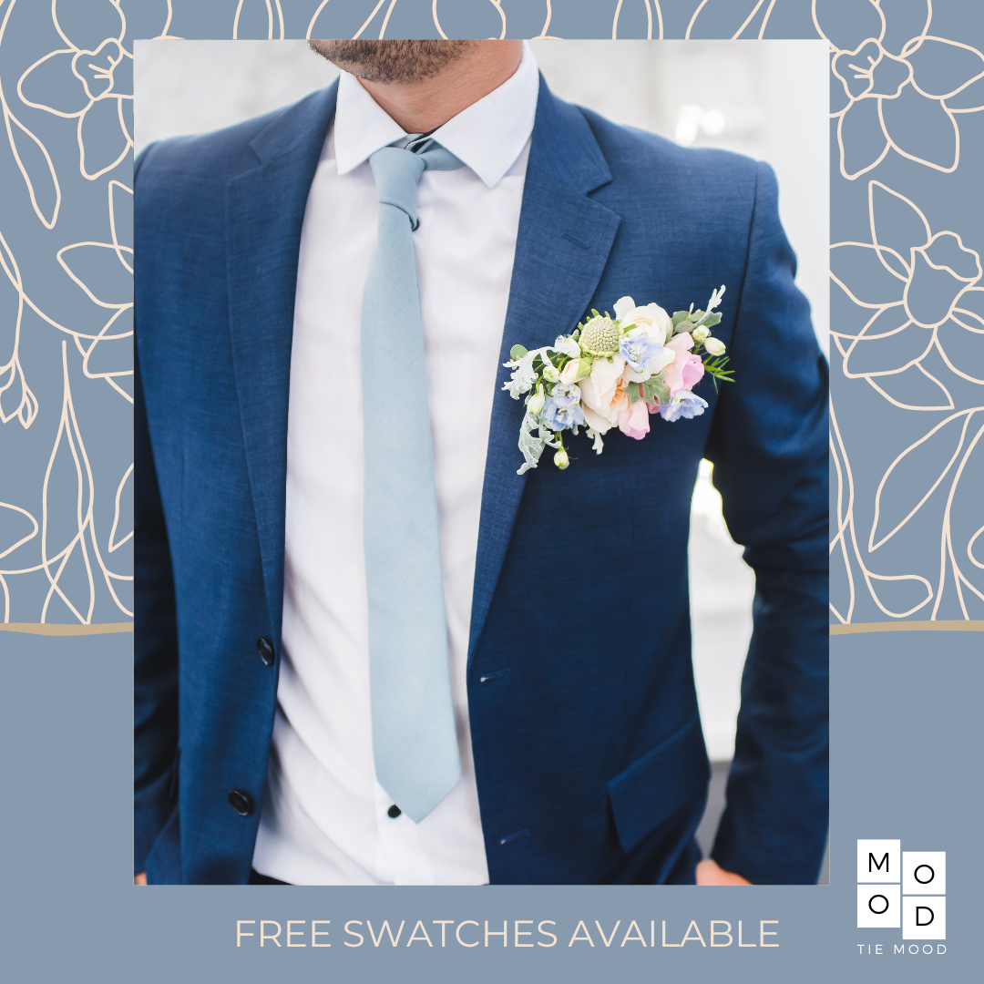 Upgrade Your Groomsmen's Style with Dusty Blue Neckties & Bow Ties ...