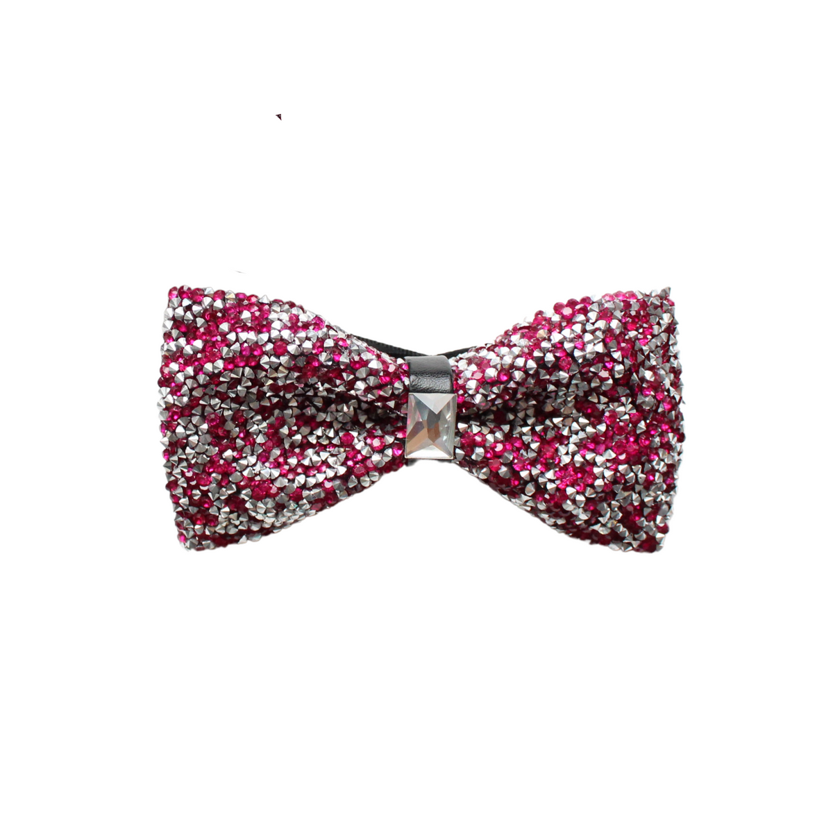 Fuschia Hot Pink Rhinestone Crystal Bow Tie – Tie Mood