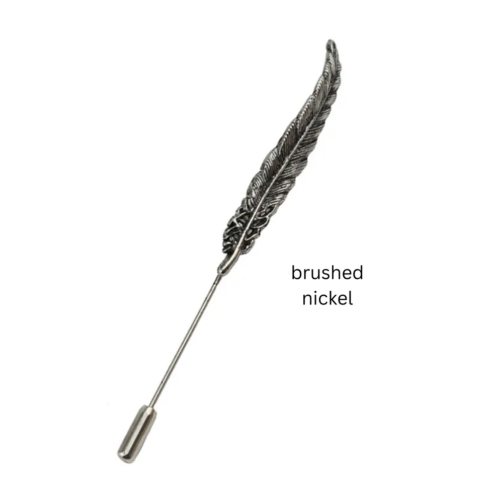 Gold Plated Feather Lapel Pin for Men's Suits – Tie Mood